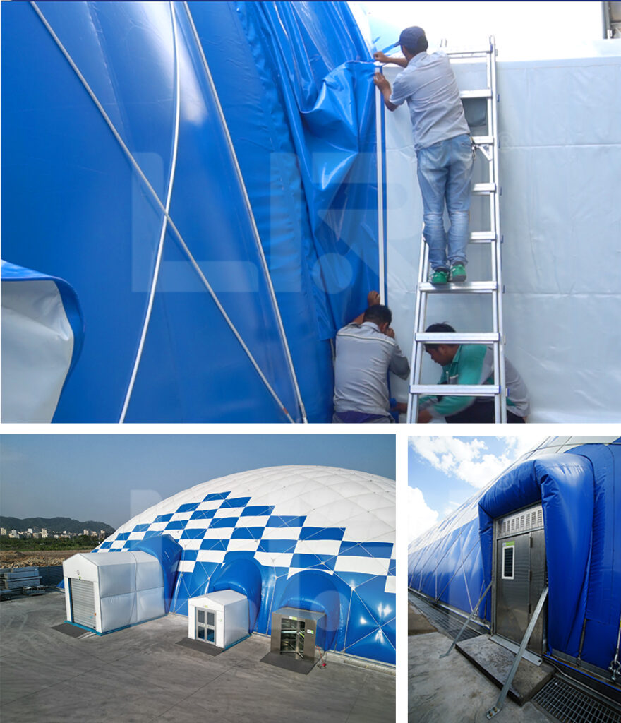 How is a air dome structure constructed? - Liri Air Dome